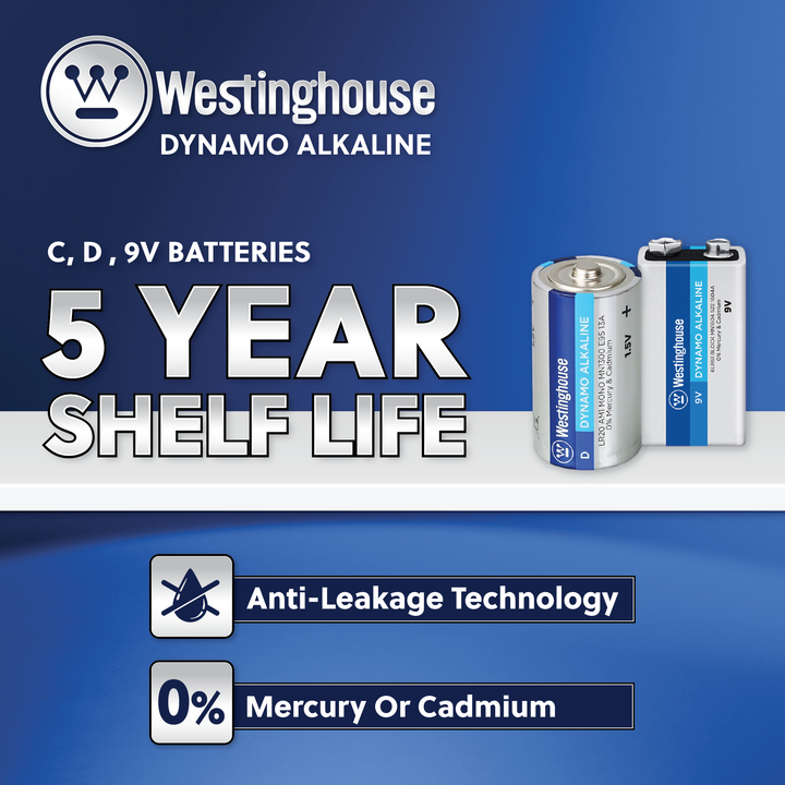 Westinghouse D Dynamo Alkaline Plastic Tub of 6 – International Power ...