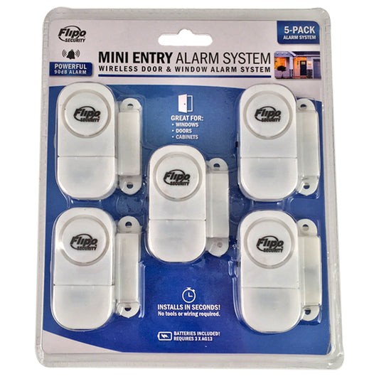 Mini Entry Alarm System - Wireless Door & Window Alarm System 5-Pack ...